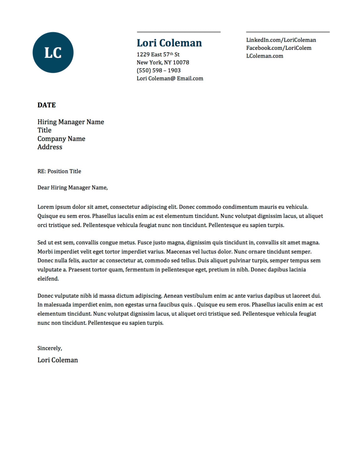 Modern Two Page Simple Word Resume and Cover Letter Template No. 1 - Etsy