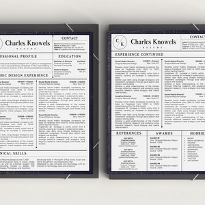 Charles Knowels Resume 5-pack Template for Microsoft Word & Apple Pages ...