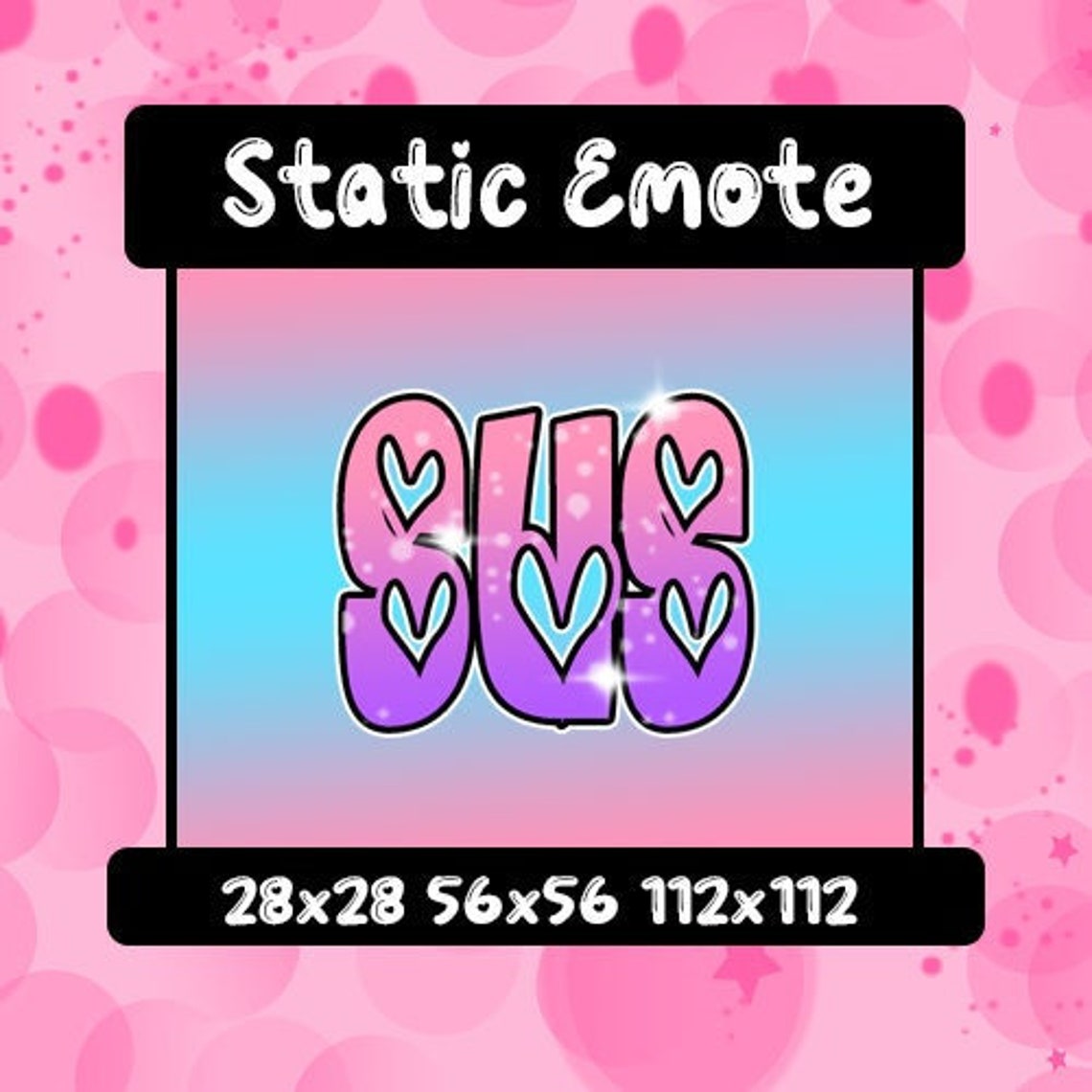 STATIC EMOTE Sus Sparkle Emote Text Emote Sus Emote for - Etsy
