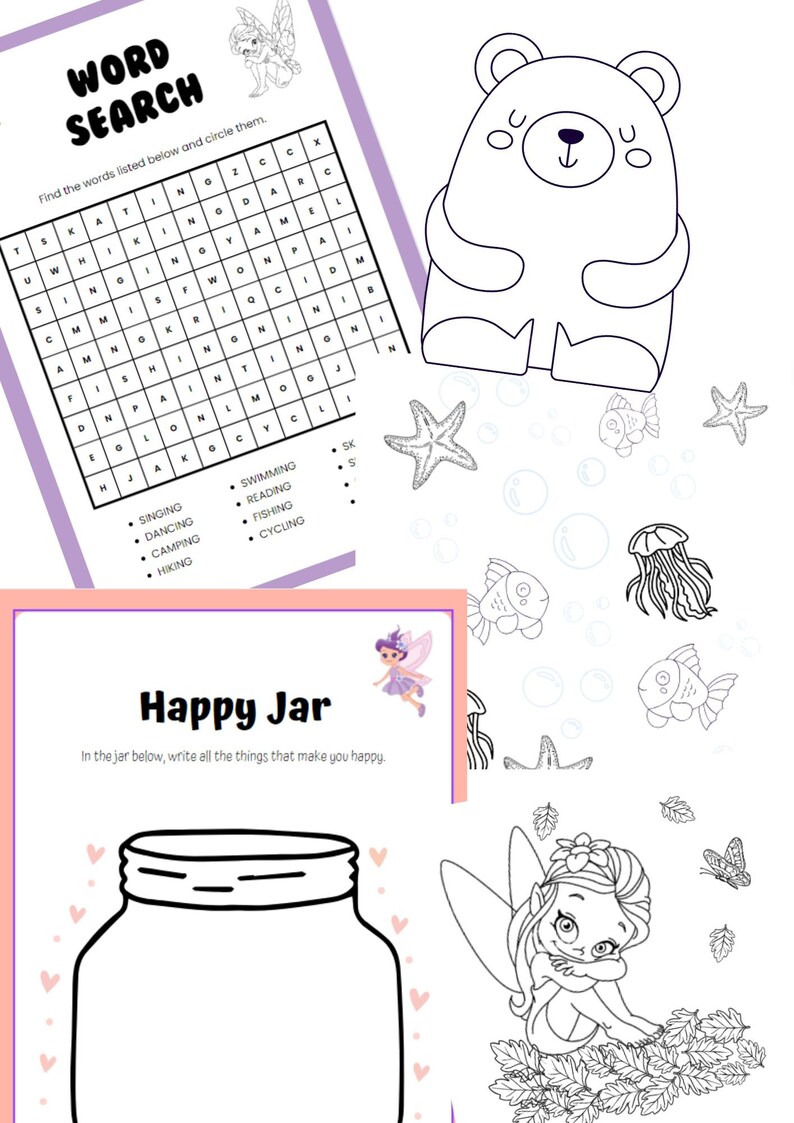 Colouring and Activity Book (word Search, Puzzles, Activities, Children ...