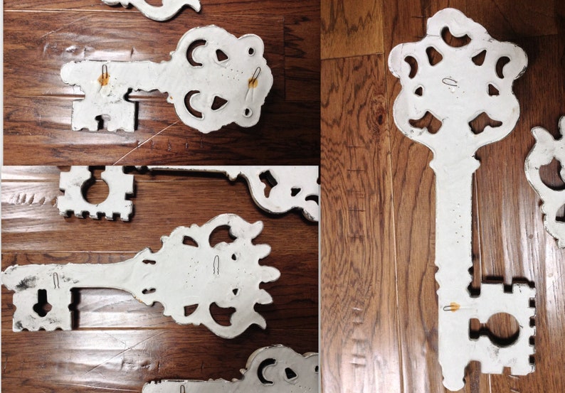 Vintage Handmade Plaster Skeleton Keys Wall Art 3 Shabby Chic - Etsy