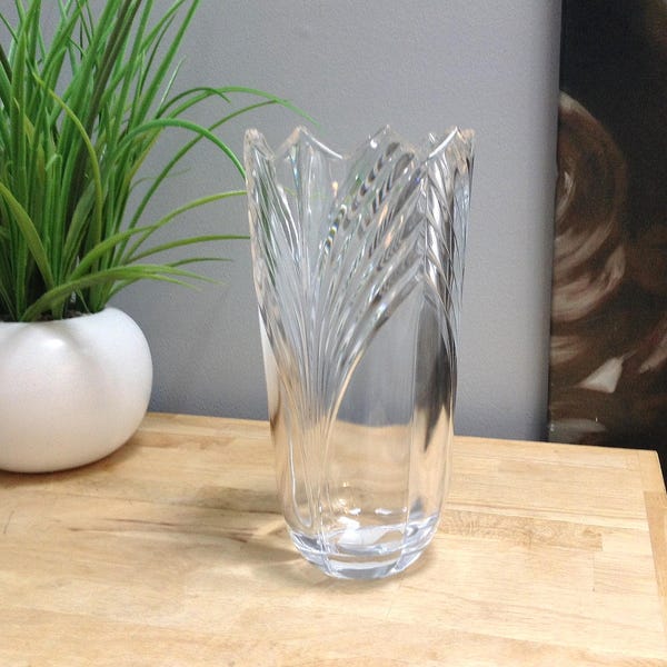 Mikasa Lead Crystal Vase - Etsy