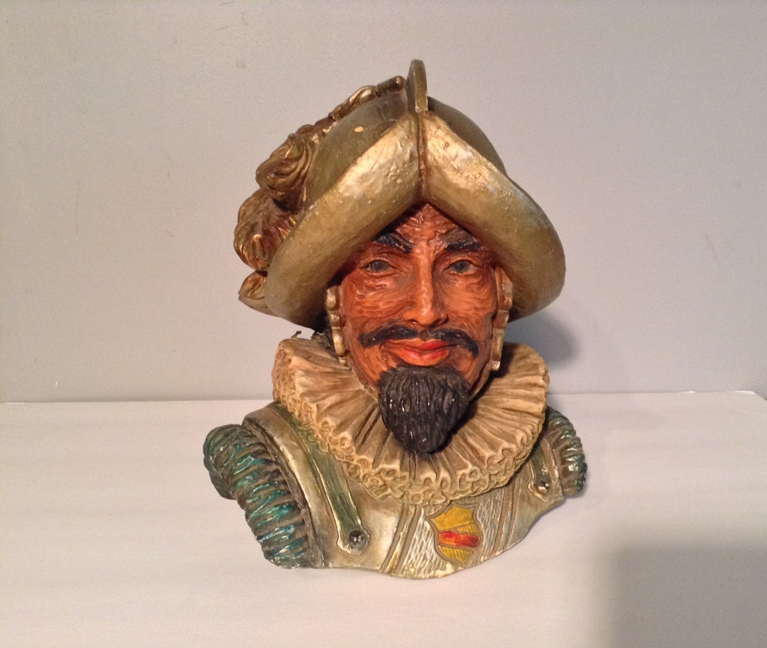 Vintage Universal Statuary Corp Conquistador Bust 1967 No.417, Spanish ...