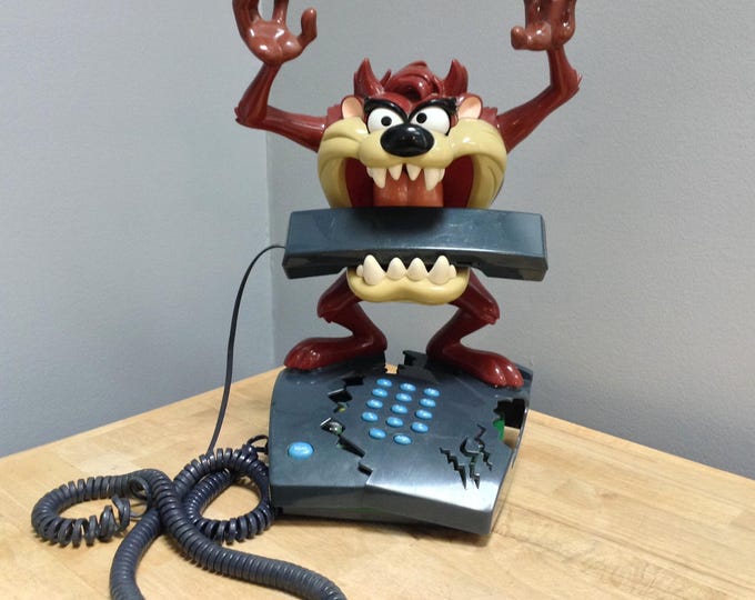 Vintage Looney Tunes TAZ Tazmanian Devil Animated Phone, Tazmanian ...