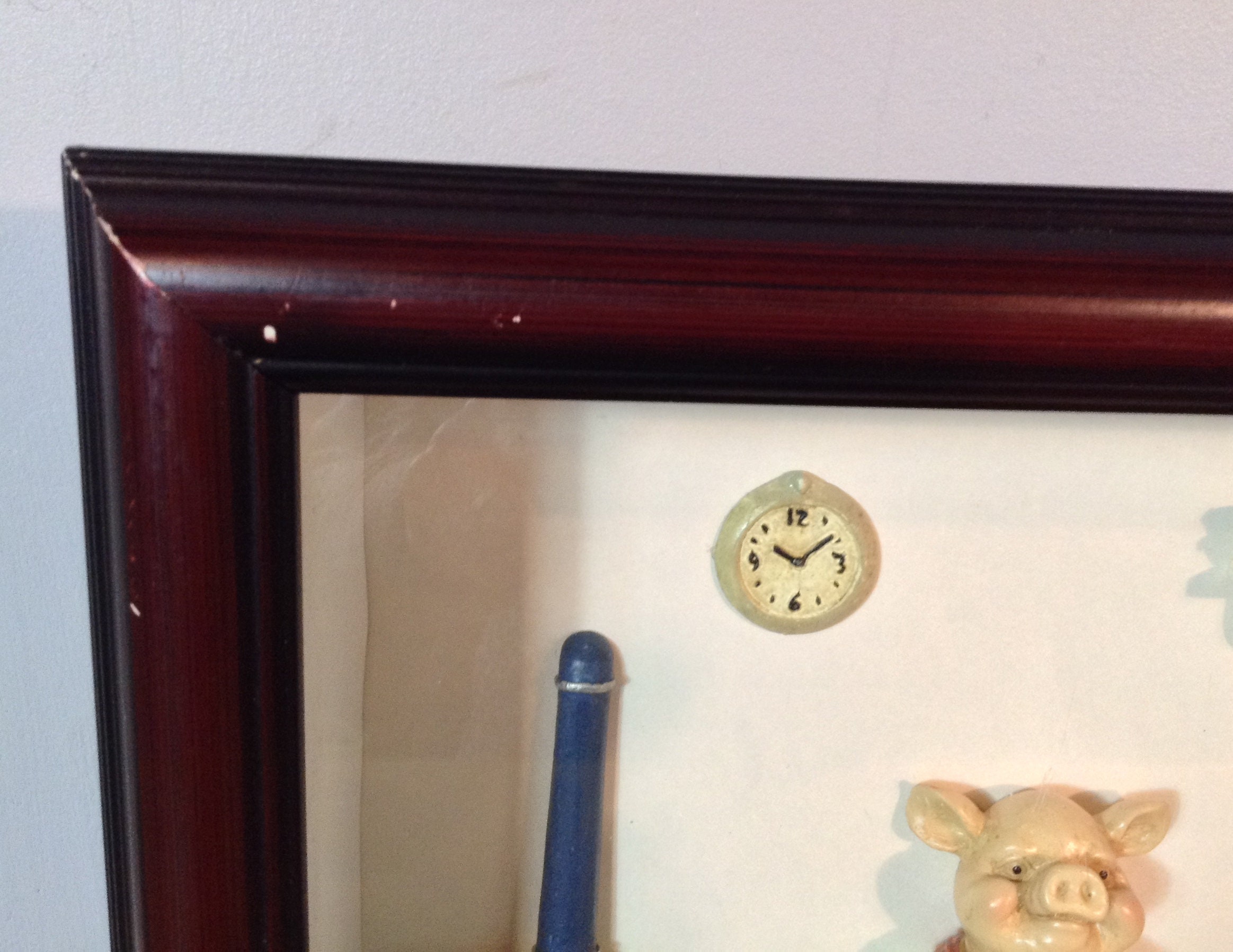 Arister Gifts Shadow Box With Pig Cooking in Kitchen, Kitchen Wall ...