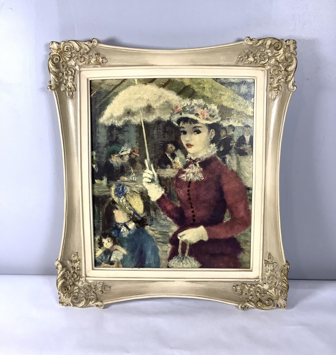 Large Vintage Cherry Jeffe Huldah Framed Art Print Cafe Promenade by ...