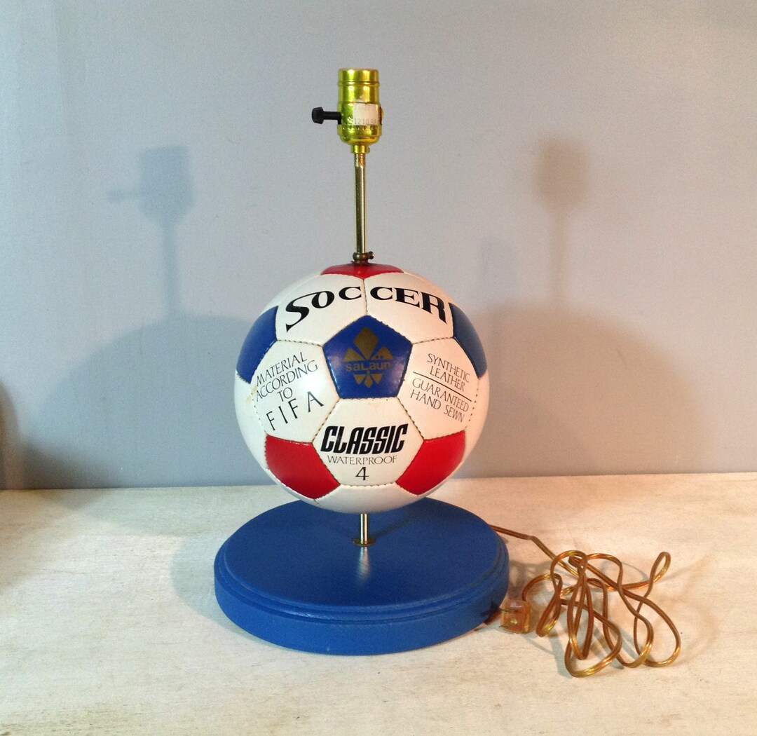 Vintage Classic FIFA Soccer Ball Lamp, Authentic Soccer Ball Table Lamp ...