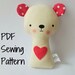 Teddy Bear Rattle Sewing Pattern: DIY Soft Toy (PDF Pattern) - Etsy