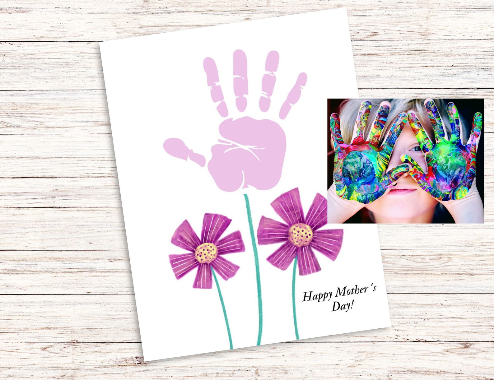 Printable Mothers Day Handprint Art Activity Printable Mothers | Etsy