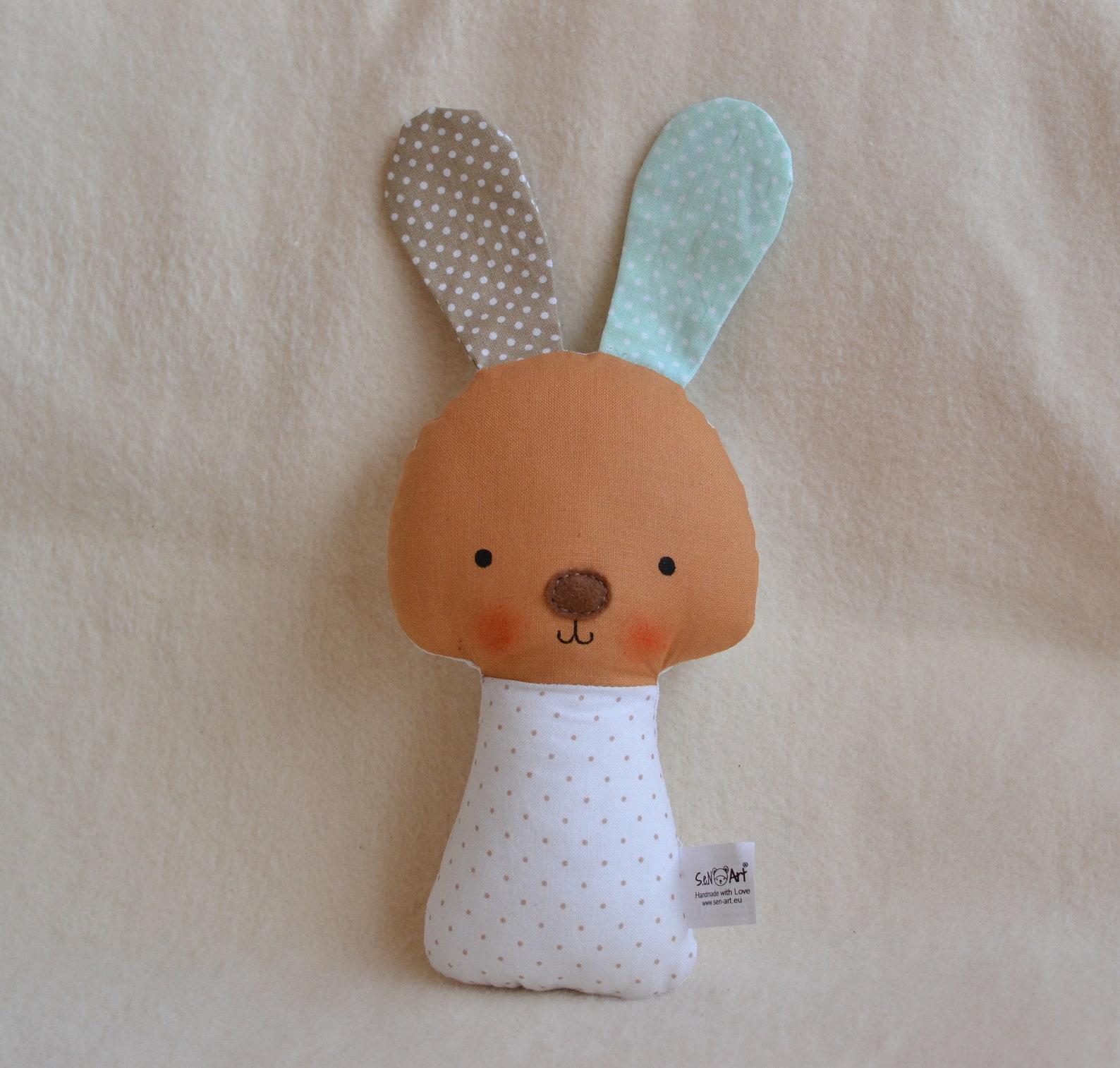 Baby Bunny Rattle Soft Toy PDF Sewing Pattern and Tutorial DIY - Etsy