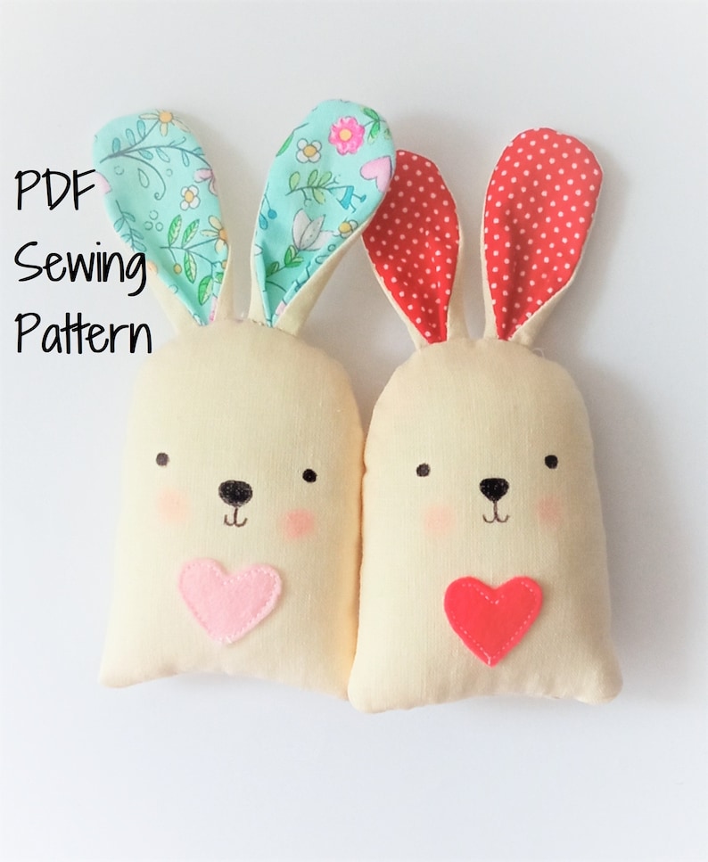 Easter Bunny PDF Sewing Pattern and Tutorial Bunnies Pattern & - Etsy