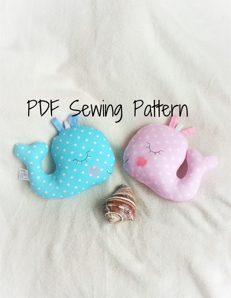 Whale Soft Toy PDF Sewing Pattern and Tutorial DIY Whale - Etsy