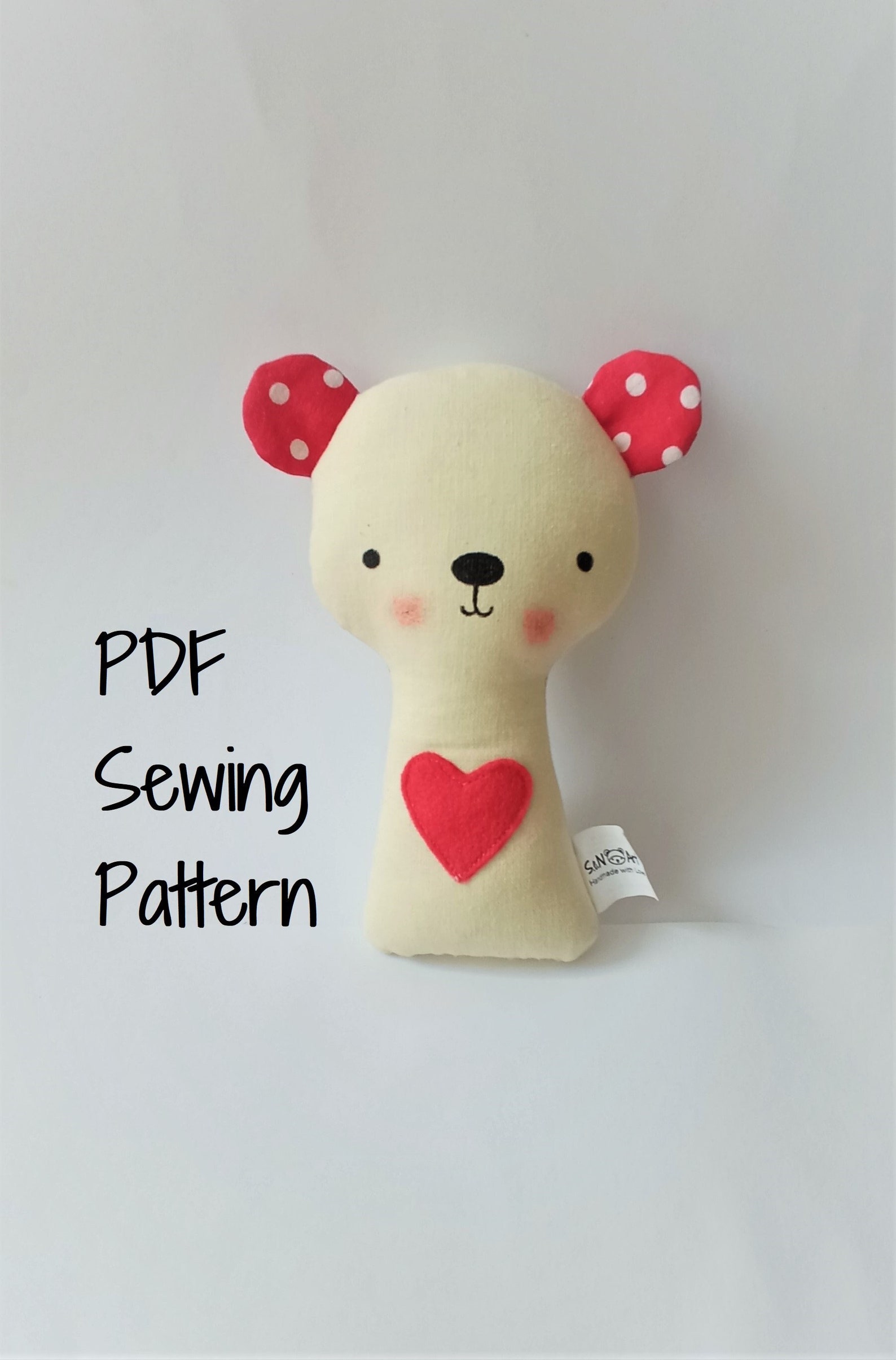 Teddy Bear Rattle Sewing Pattern: DIY Soft Toy (PDF Pattern) - Etsy