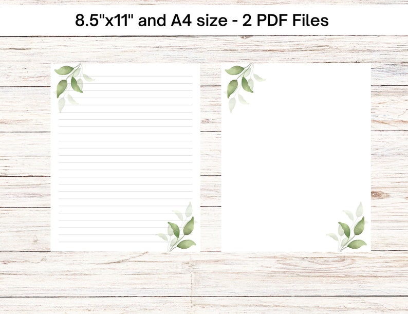 Printable Stationary Printable Writing Paper Botanical - Etsy