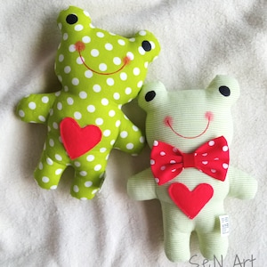 Frog Soft Toy PDF Sewing Pattern and Tutorial DIY Frog Softie Pattern Easy Stuffed Frog Sewing ...