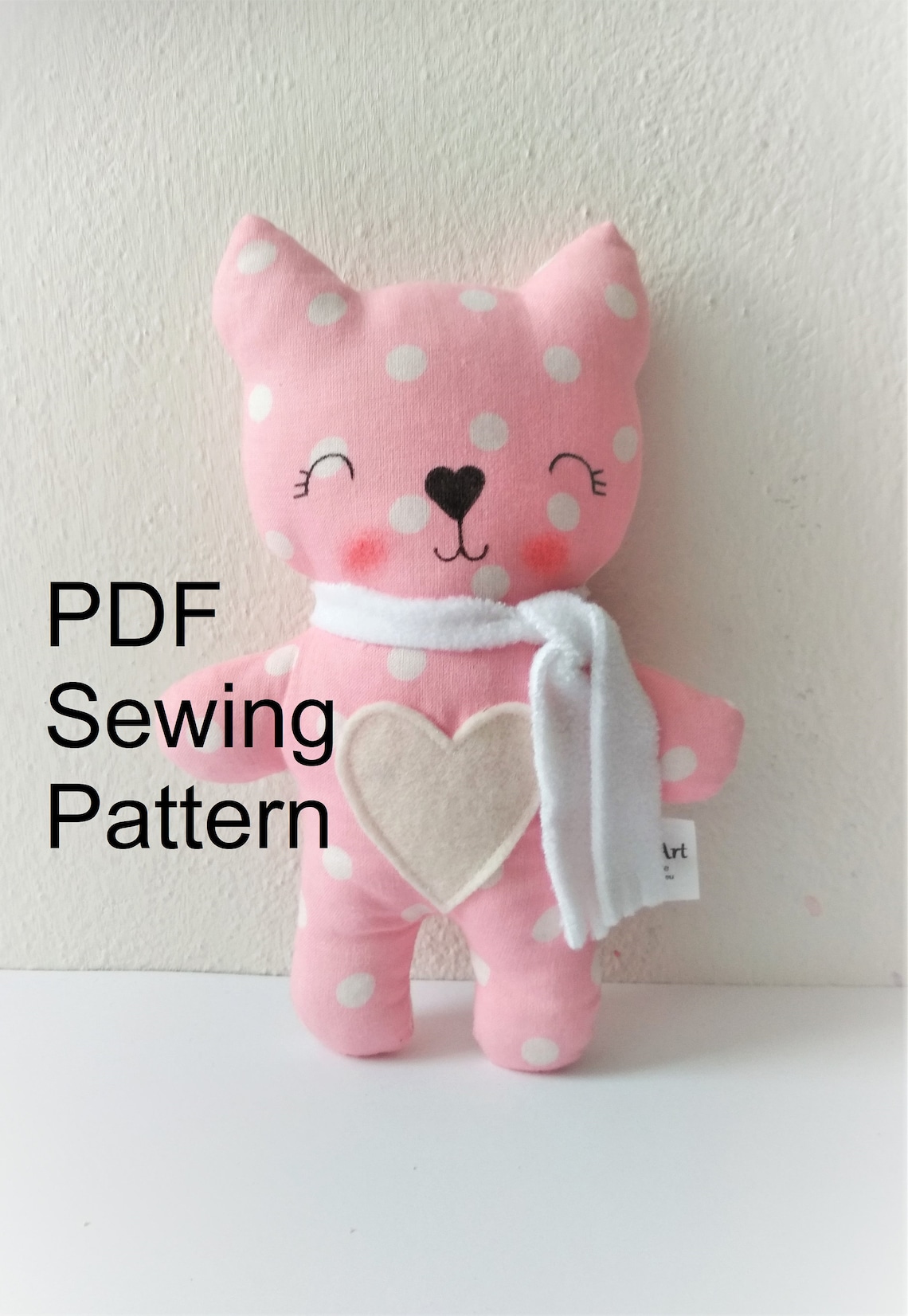 Cat Soft Toy PDF Sewing Pattern and Tutorial DIY Cat Softie | Etsy