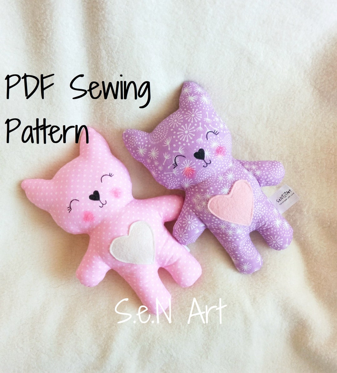 DIY Cat Softie Sewing Pattern: Easy Stuffed Animal (PDF Pattern) - Etsy