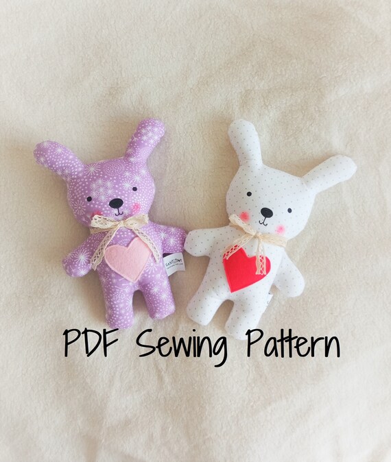 Bunny Soft Toy PDF Sewing Pattern and Tutorial DIY Rabbit - Etsy