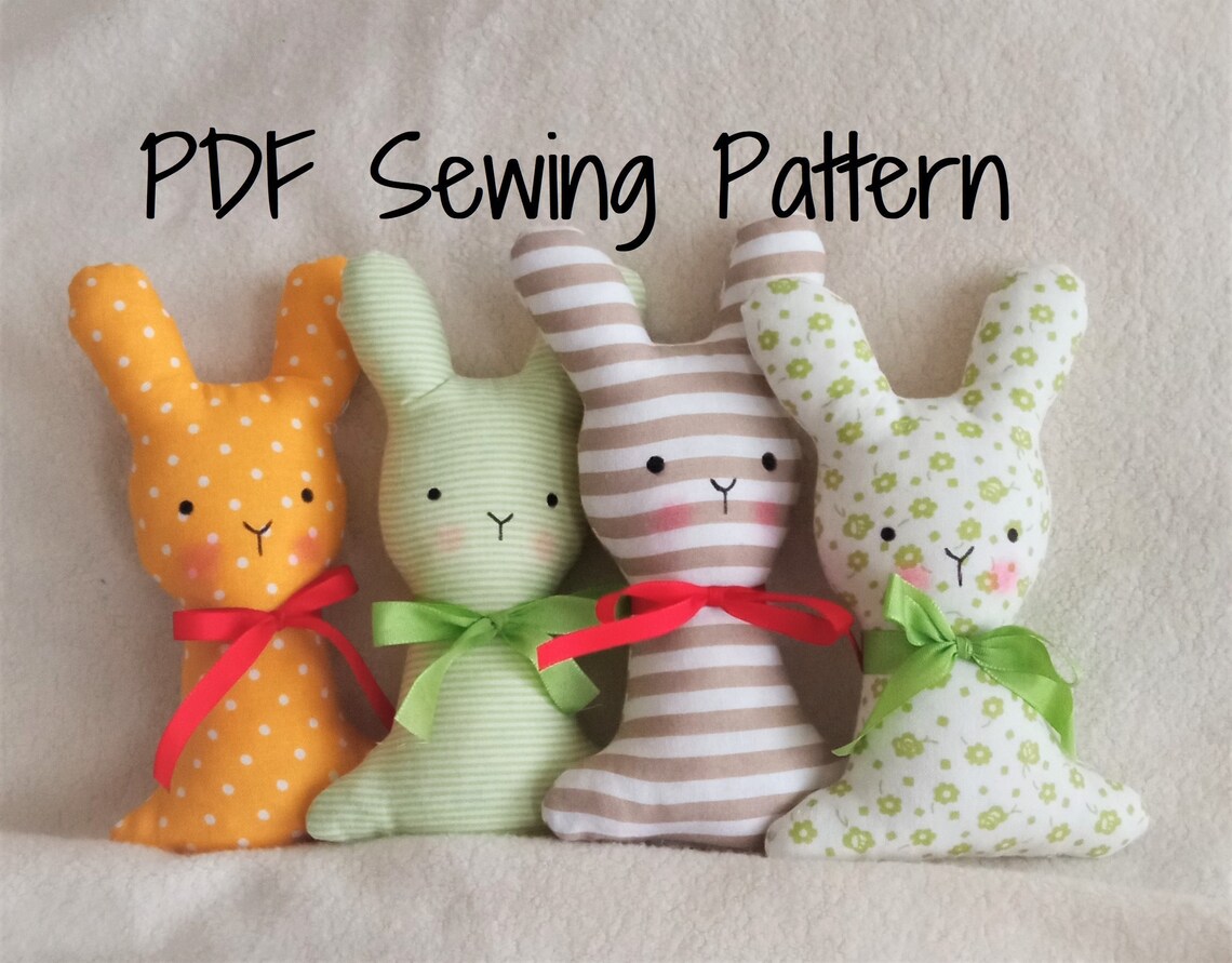 Easter Bunny PDF Sewing Pattern and Tutorial Easter Bunnies - Etsy