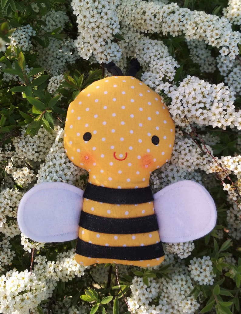 Bee Soft Toy PDF Sewing Pattern and Tutorial DIY Honey Bee Softie ...