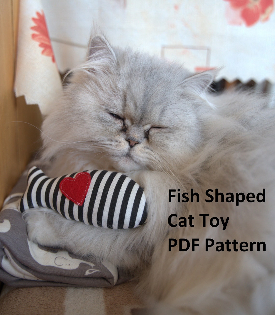 Cat Fish Shaped Toy PDF Sewing Pattern and Tutorial DIY Fish | Etsy