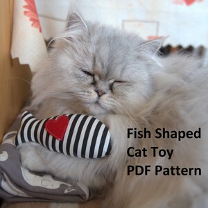 Cat Fish Shaped Toy PDF Sewing Pattern and Tutorial DIY Fish Stuffed ...