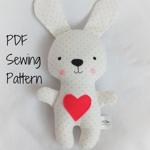 Bunny Rabbit Soft Toy Sewing Pattern: DIY Stuffed Animal (PDF Pattern ...