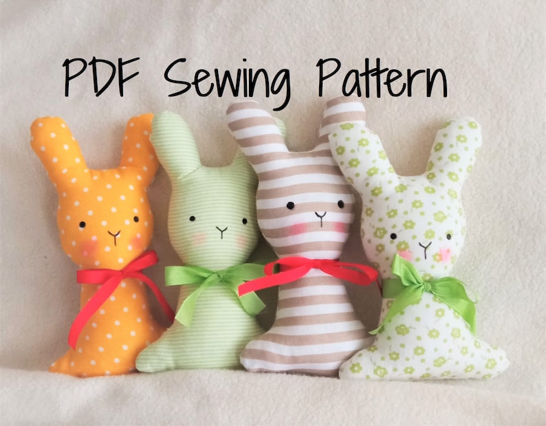 Easter Bunny PDF Sewing Pattern and Tutorial Easter Bunnies - Etsy