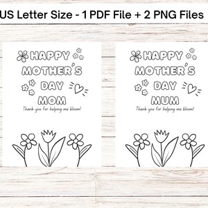 Printable Mothers Day Coloring Happy Mothers Day Coloring Printable ...