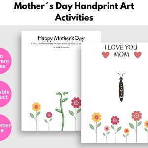 Printable Mothers Day Handprint Art Activity Printable Mothers Day Gift ...