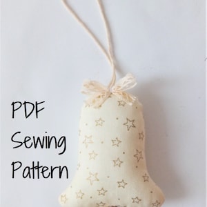 Bell Ornament Pdf Sewing Pattern Tutorial Digital Sewing Pattern Bell ...