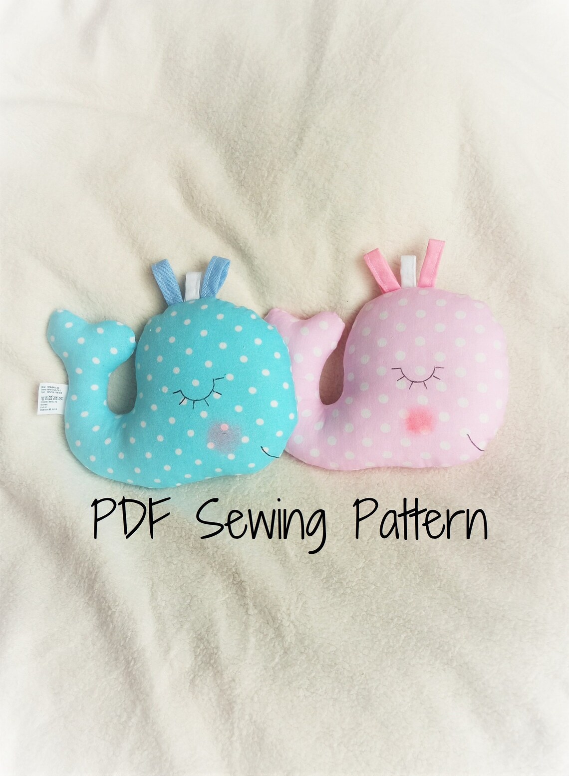 Whale Soft Toy PDF Sewing Pattern and Tutorial DIY Whale - Etsy