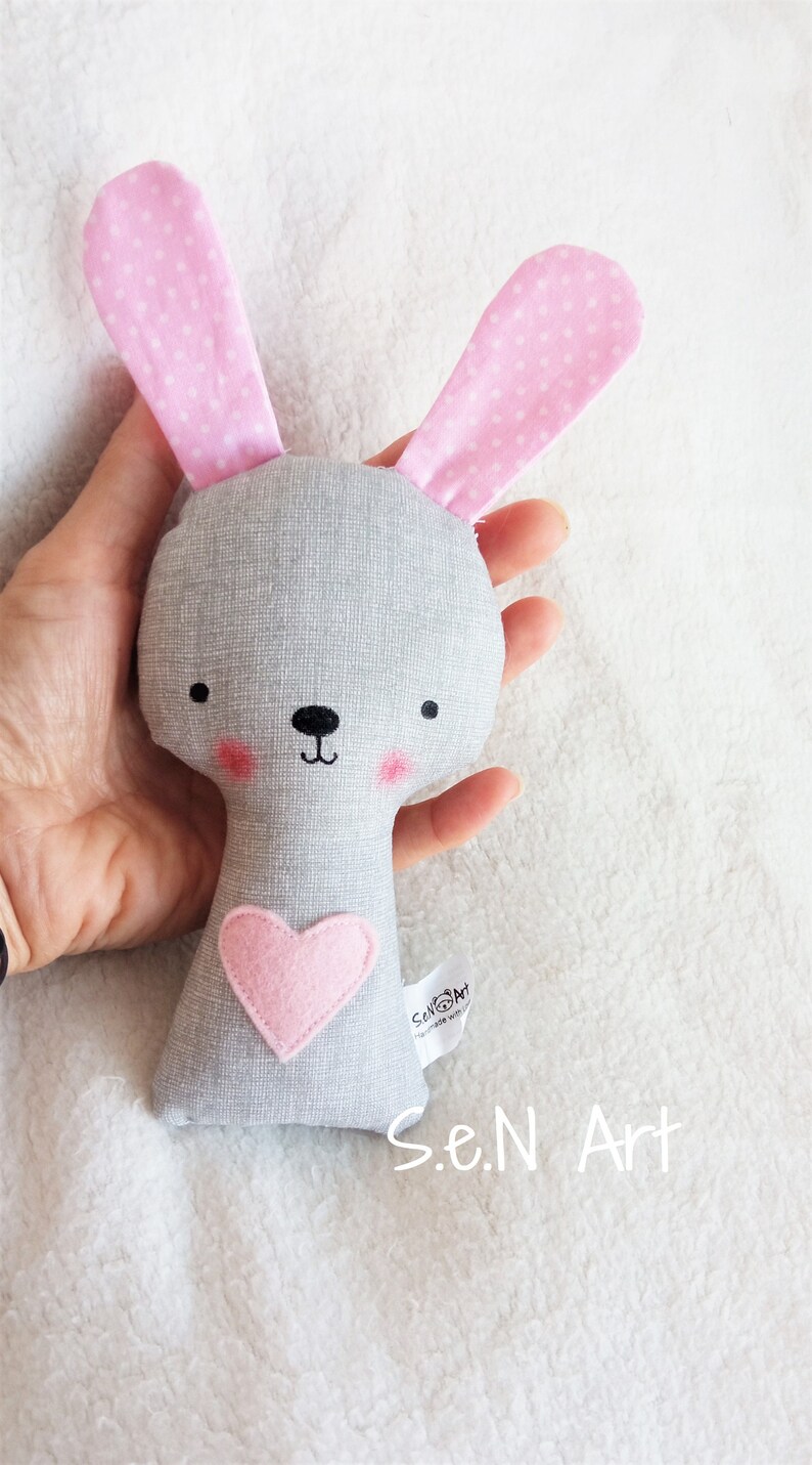 Bunny Rabbit Rattle Soft Toy PDF Sewing Pattern and Tutorial - Etsy