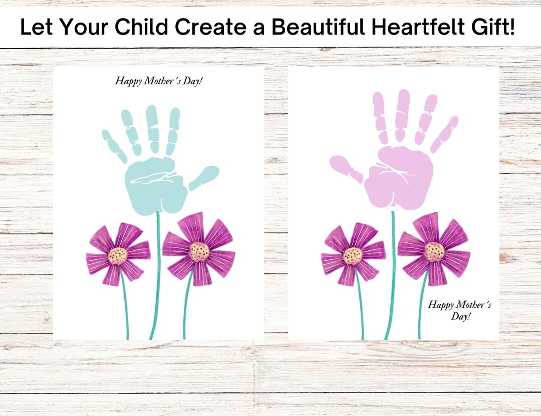 Printable Mothers Day Handprint Art Activity Printable Mothers Day Gift ...