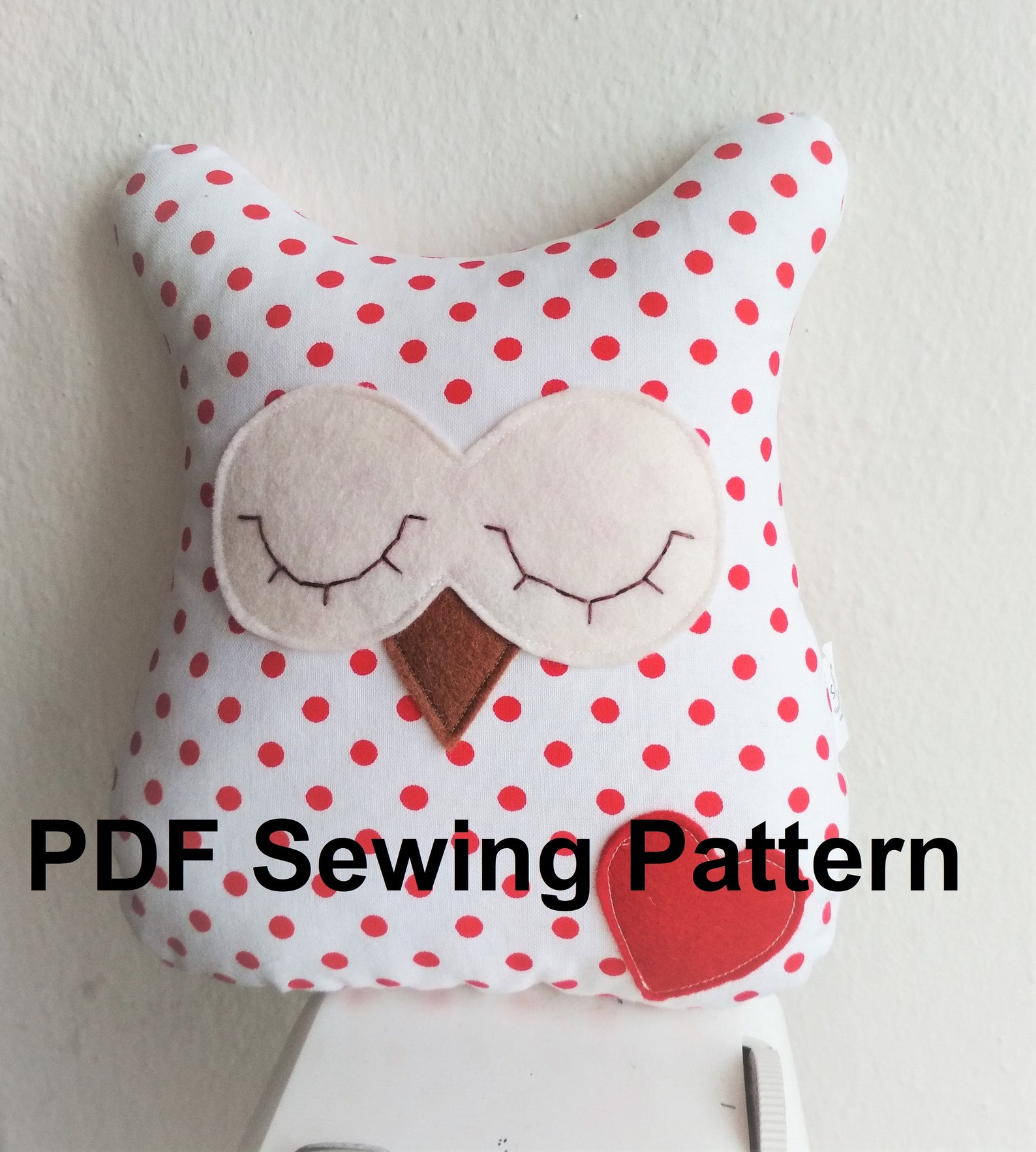 Sleepy Owl Soft Toy PDF Sewing Pattern and Tutorial DIY Owl Softie ...