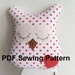 Sleepy Owl Soft Toy PDF Sewing Pattern and Tutorial DIY Owl Softie ...