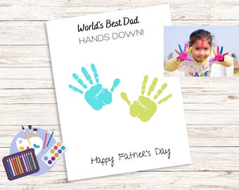 Fathers Day Handprint Craft DIY Gift High Five Dad High - Etsy