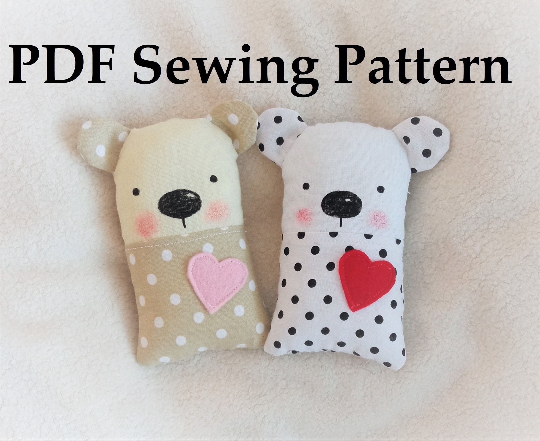 Mini Teddy Bear PDF Teddy Bear Soft Toy Sewing Pattern and - Etsy Canada