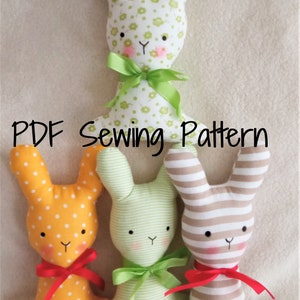 Easter Bunny PDF Sewing Pattern and Tutorial Easter Bunnies Pattern ...