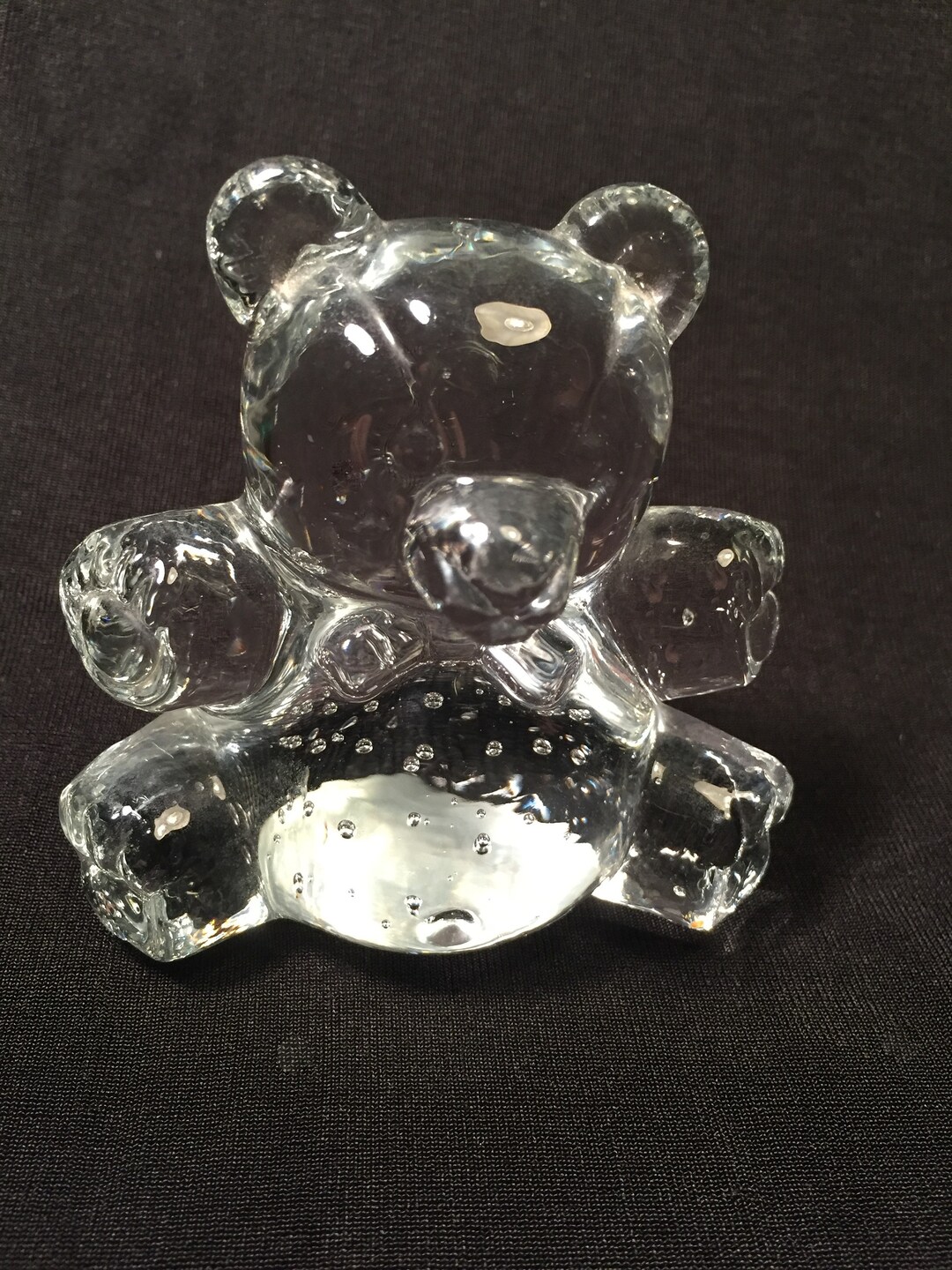 Crystal Teddy Bear Cub With Controlled Bubbles Bear With Bow - Etsy