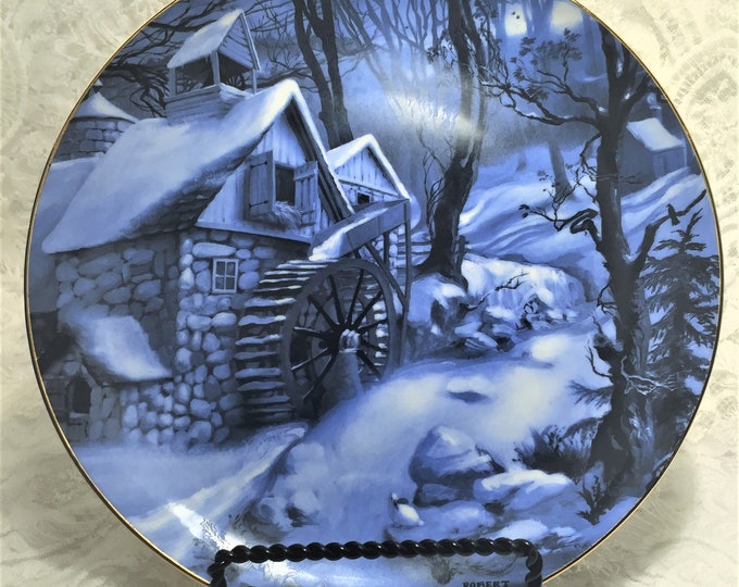 Snowbound Collector Plate by Artist Rob Sauber, 1989, by Artaffects in ...