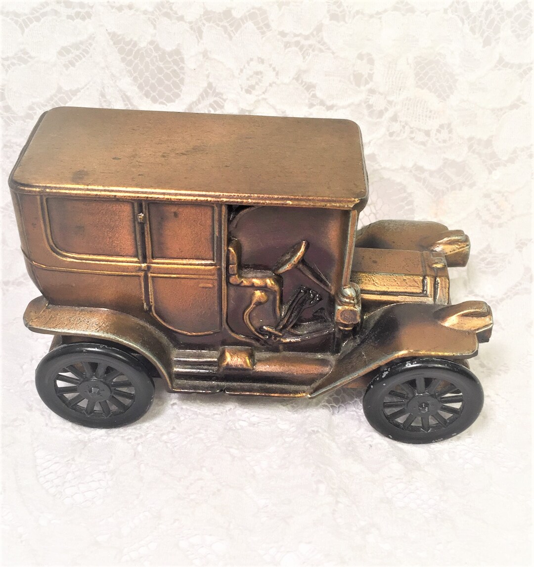 1908 Cadillac Metal Die Cast Coin Bank by Banthrico, Copper Color ...