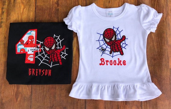 Spider Sibling Birthday Shirt Super Birthday Shirt. Spider - Etsy