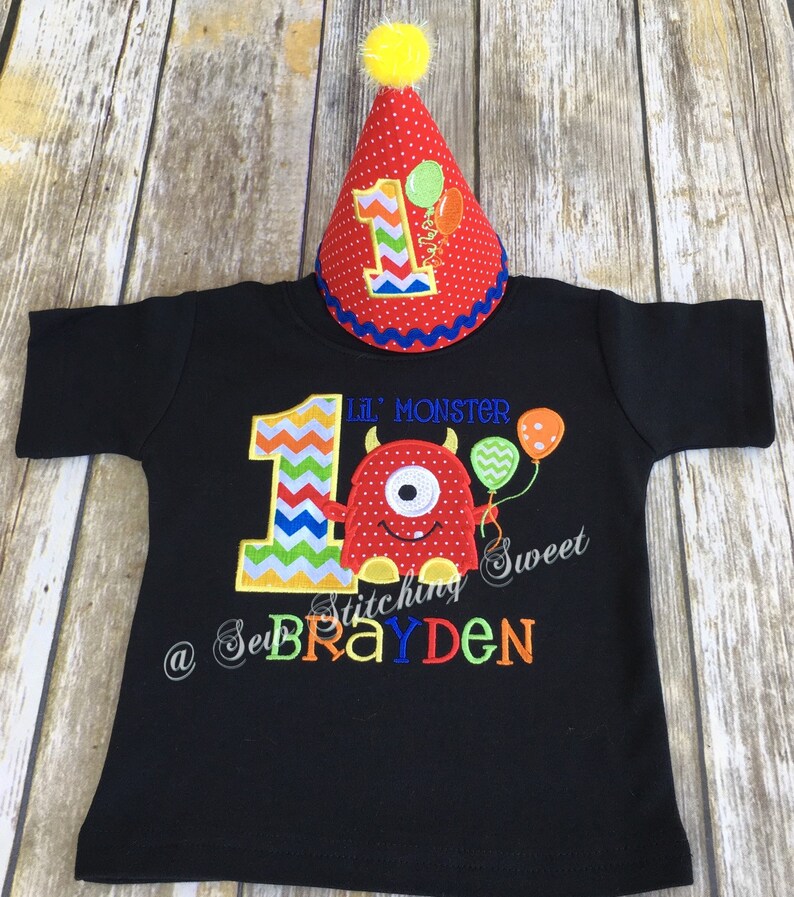 Little Monster Birthday Shirt Personalized Monster Birthday | Etsy
