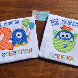 Little Monster Birthday Shirt Personalized Monster Birthday | Etsy
