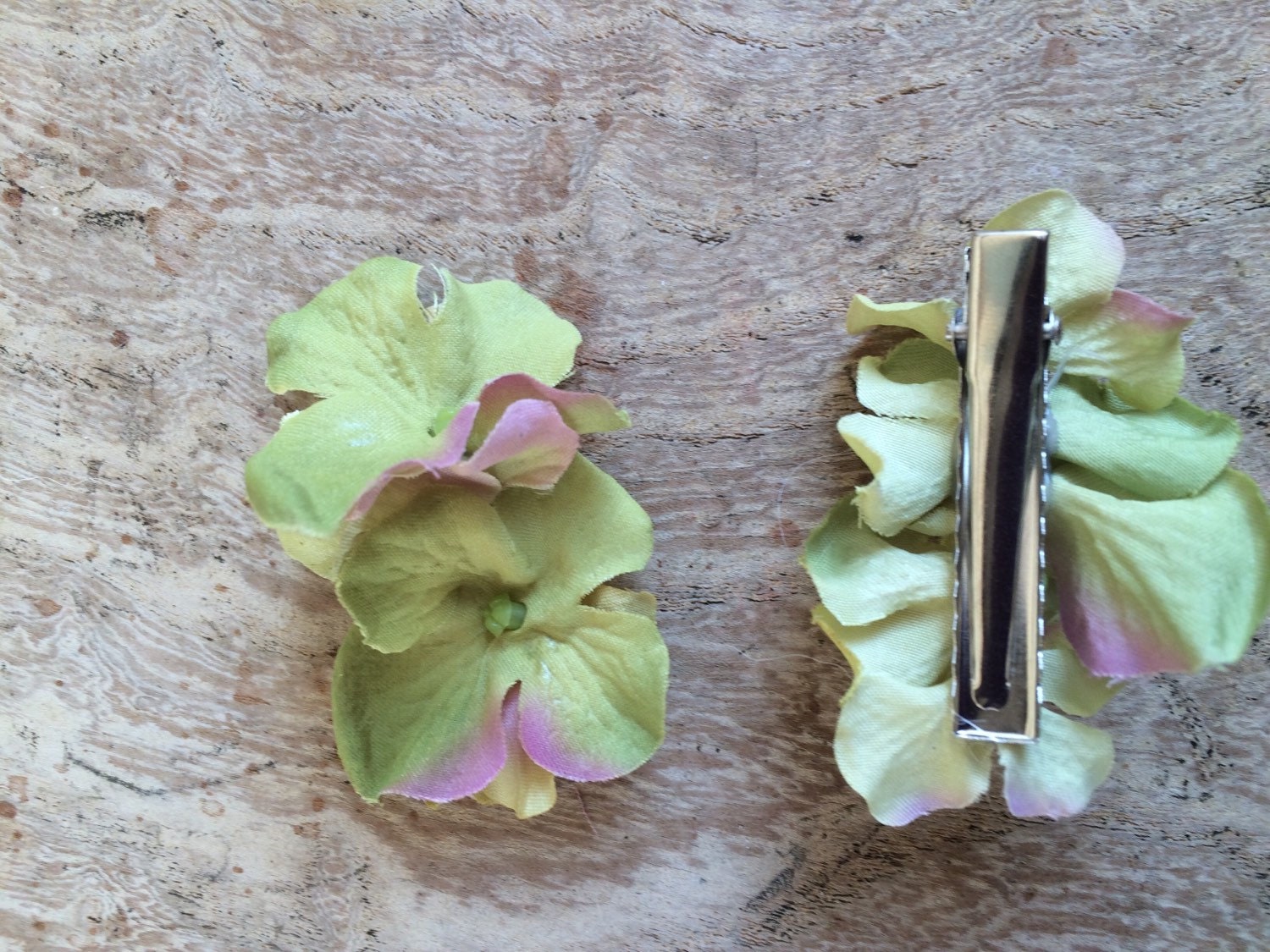 Hair Accessories Green Hydrangea Hair Clips Green Hair - Etsy