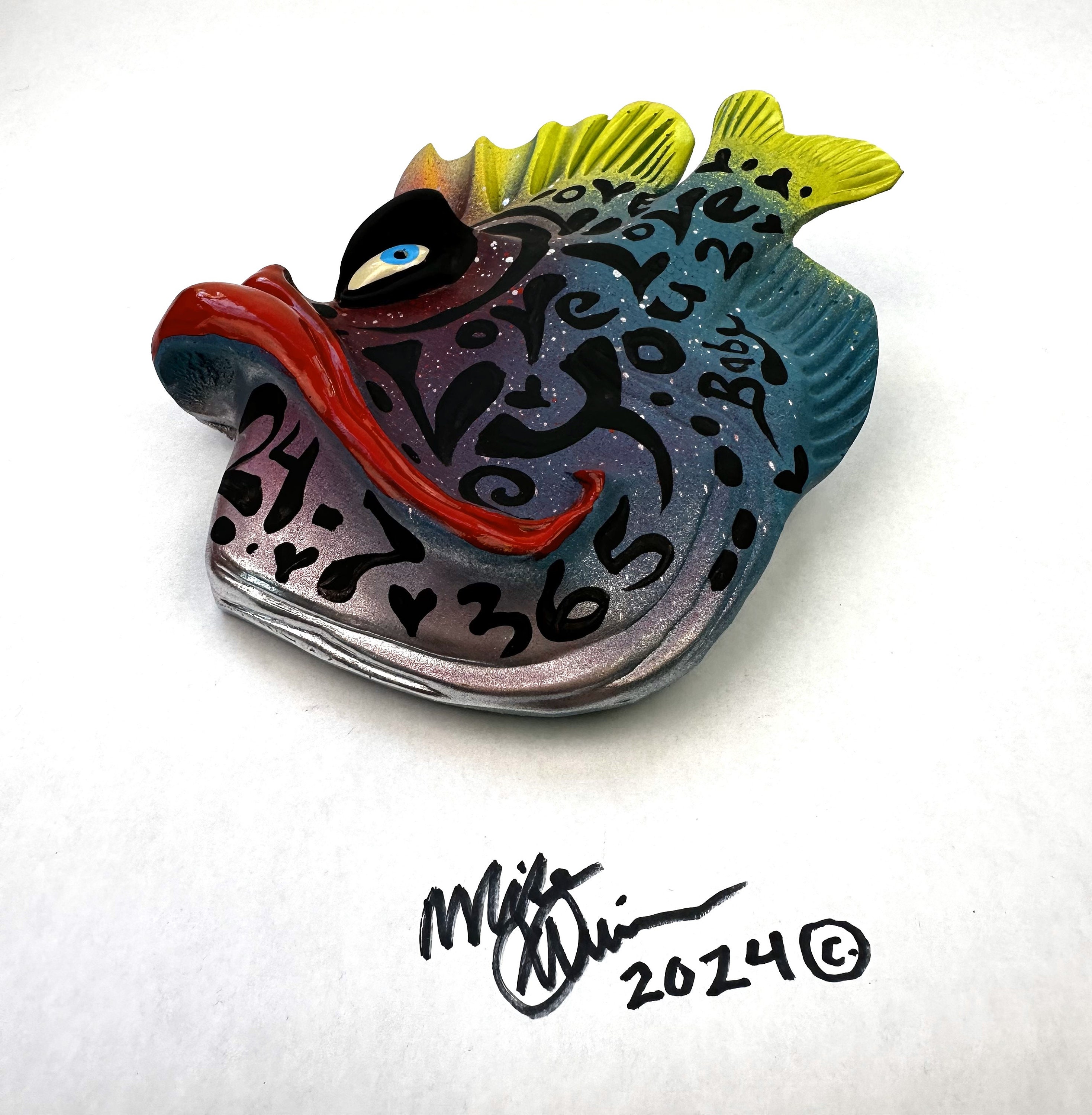 Mona Fish With Attitude Artist Mike Quinn - Etsy