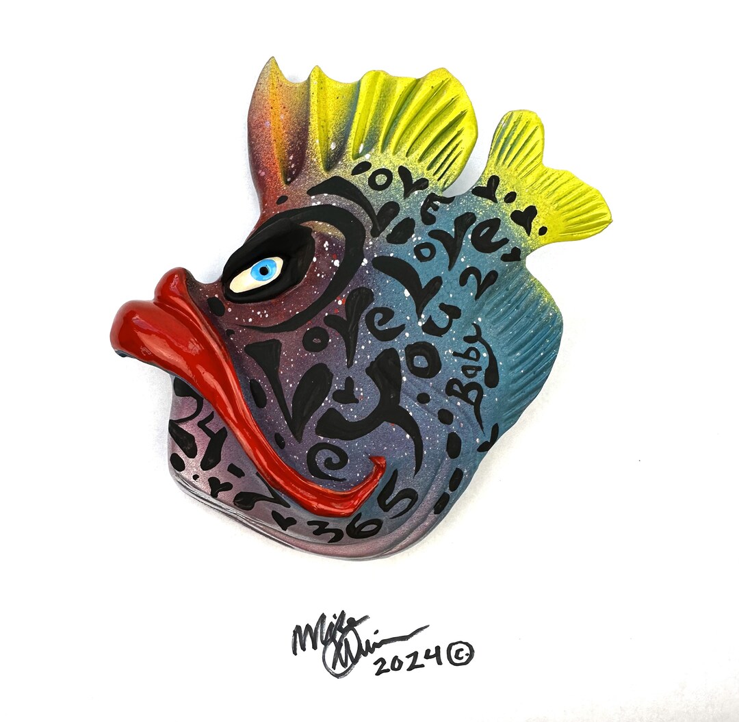 Mona Fish With Attitude Artist Mike Quinn - Etsy