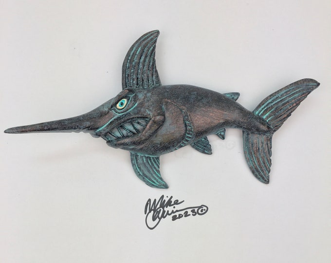 Captain Travis Fish With Attitude Artist Mike Quinn - Etsy