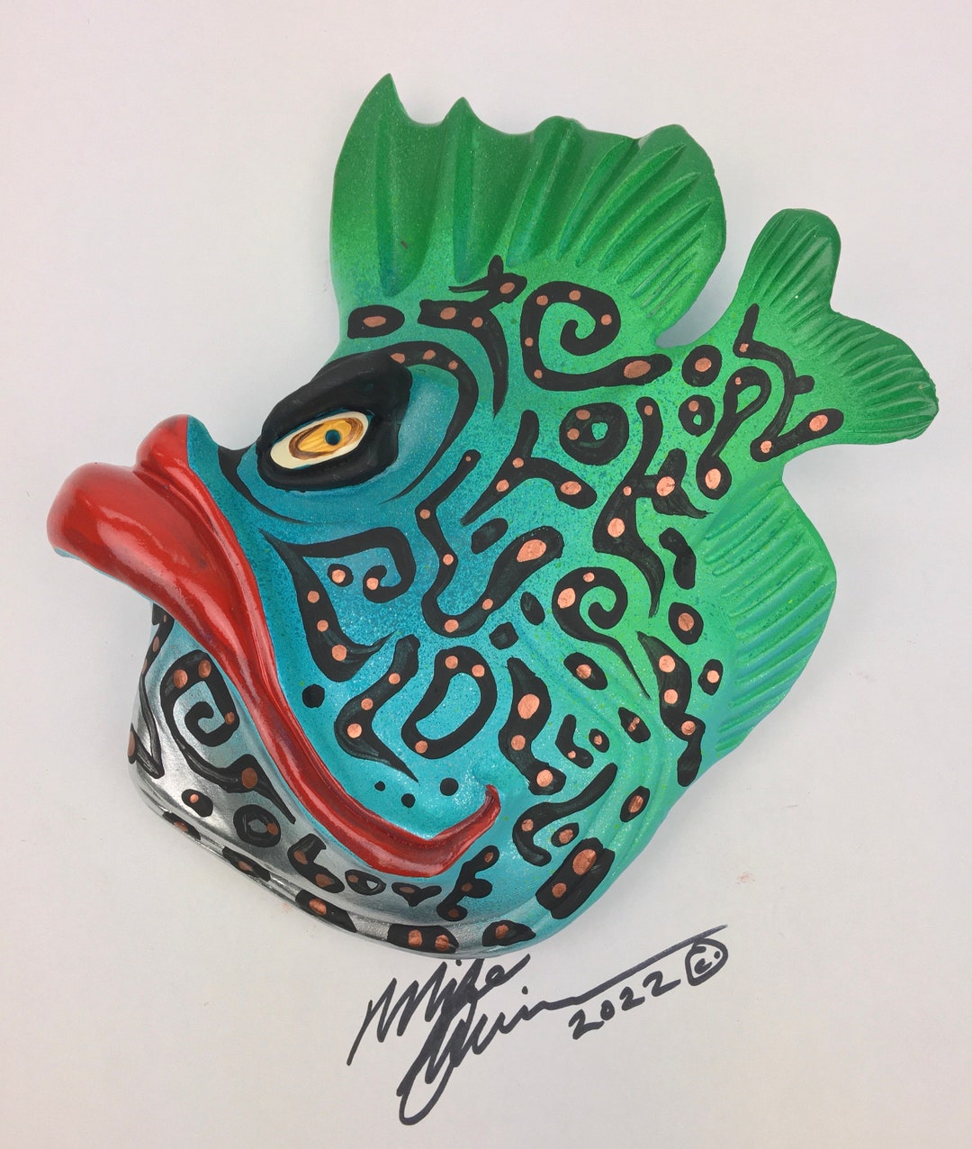 Mona Fish With Attitude Artist Mike Quinn - Etsy